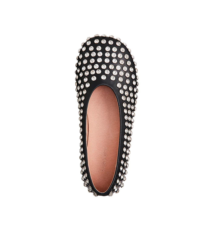 Alias Mae Sari Ballet Flat - Black Leather | Denim Iniquity