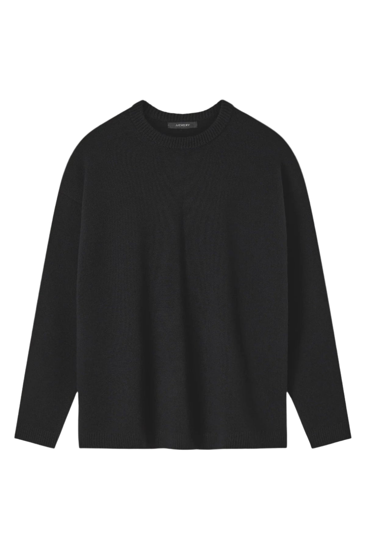 A Emery Reid Crew Knit in Black | Denim Iniquity