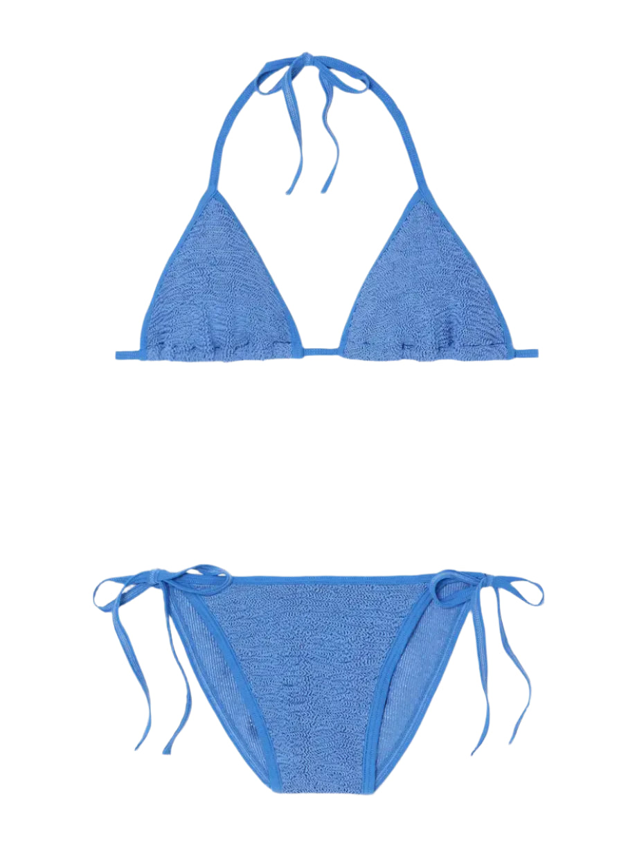 Hunza G Gina Bikini - Metallic Denim | Denim Iniquity